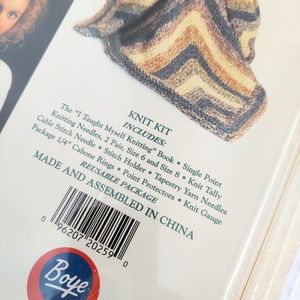 Boye | Office | Vtg Beginner Knitting Instruction Kit Taught Myself ...